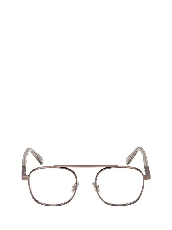Zegna Rounded Eyeglasses - Matte Dark Bronze