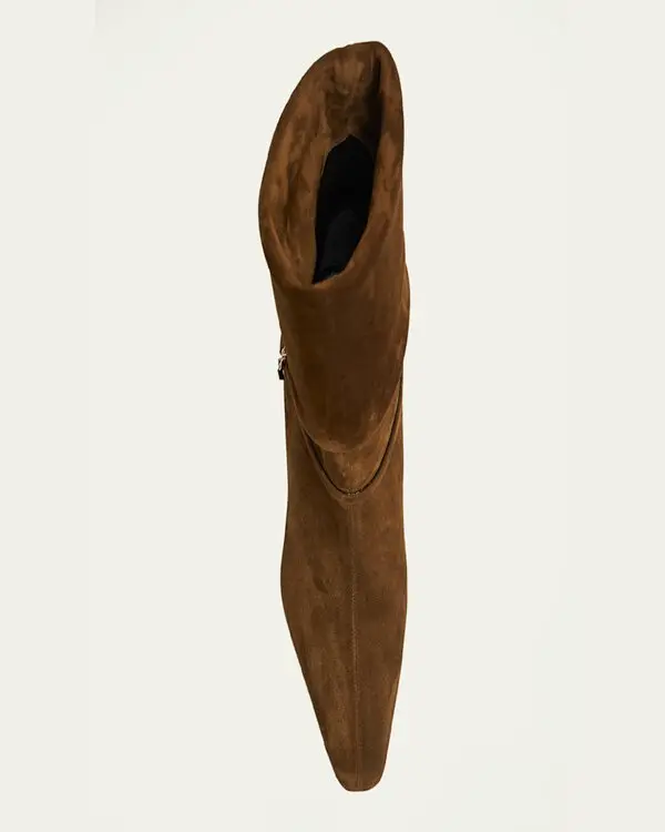 Saint Laurent Niki Suede Ankle Booties
