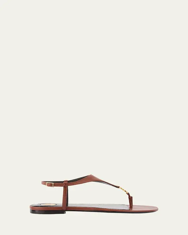 Saint Laurent Cassandra Leather Sandals