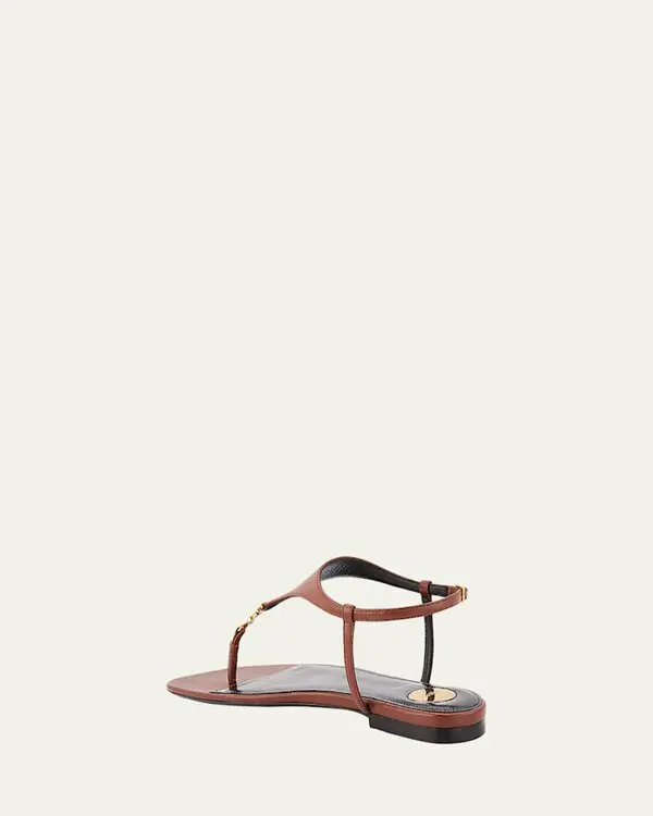 Saint Laurent Cassandra Leather Sandals