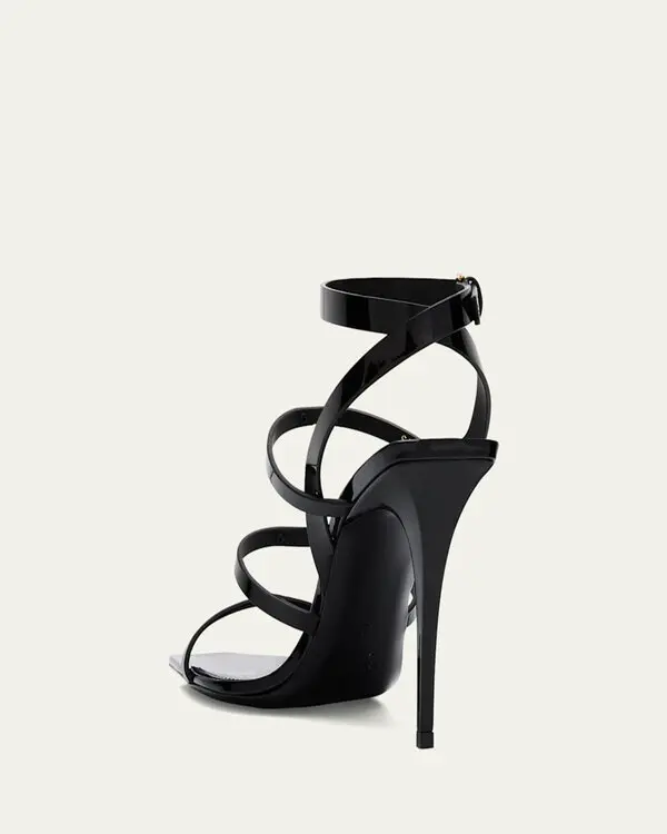 Saint Laurent Cassandra Medallion Stiletto Sandals