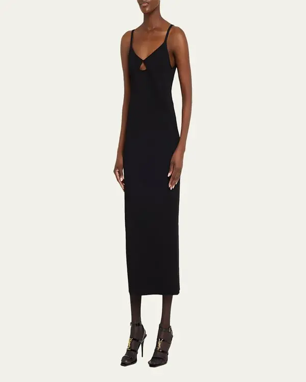Saint Laurent Cassandra Medallion Stiletto Sandals
