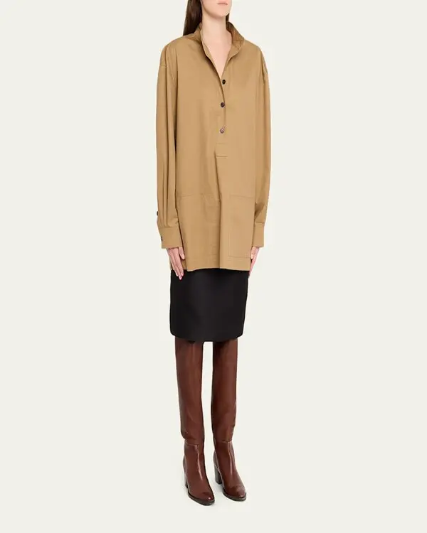 Saint Laurent Odeon Leather Over-the-knee Boots