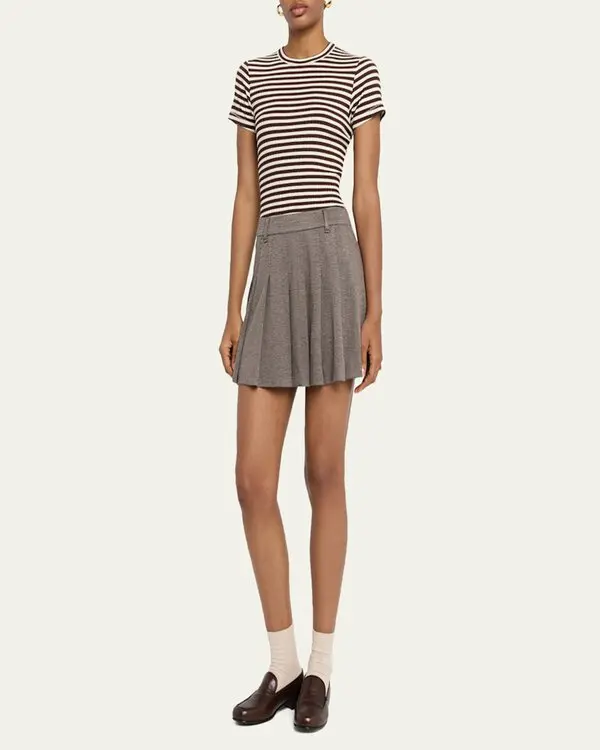 Rag & Bone Luca Stripe Rib-knit Top