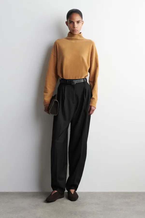 Cos Chenille Mock-neck Sweater
