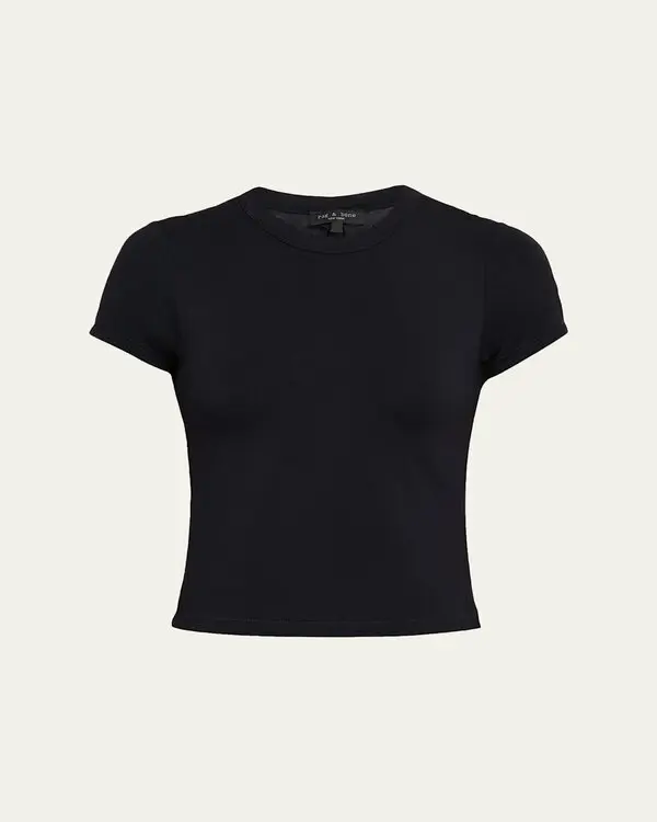 Rag & Bone Luca Jersey Baby Tee - Black
