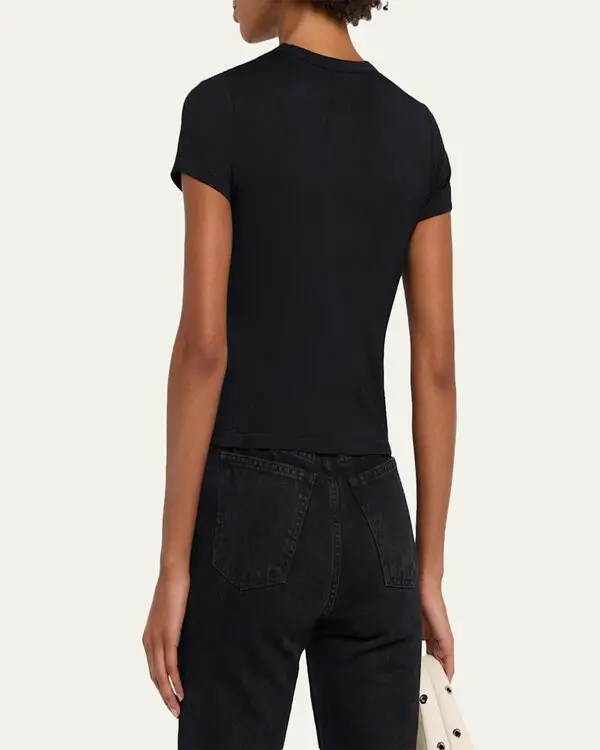 Rag & Bone Luca Jersey Baby Tee - Black