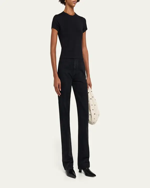 Rag & Bone Luca Jersey Baby Tee - Black