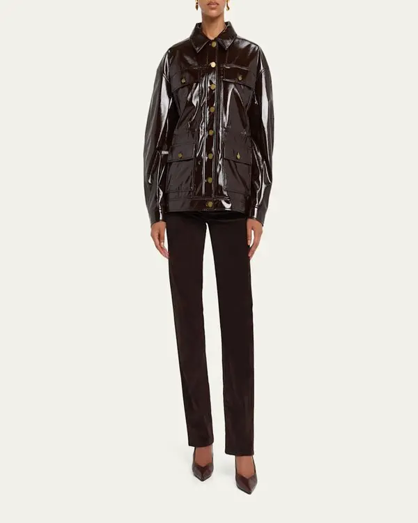 Rag & Bone Amy Faux Patent Leather Jacket