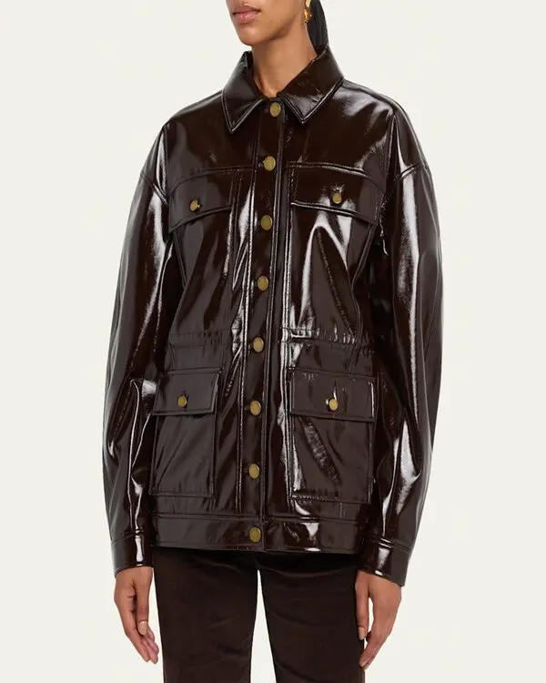 Rag & Bone Amy Faux Patent Leather Jacket