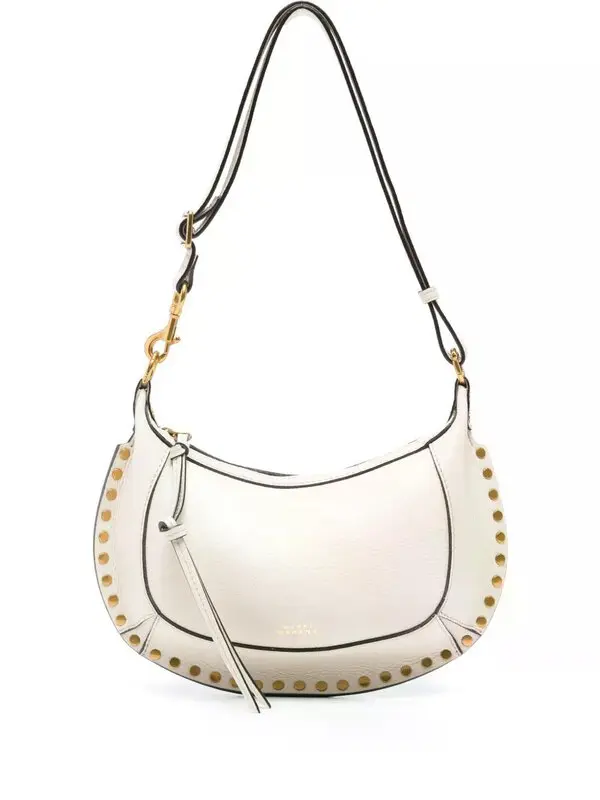 Isabel Marant Oskan Moon Studded Shoulder Bag - White