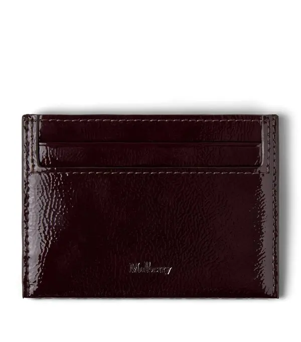 Mulberry Patent Leather Continental Card Holder - Purple