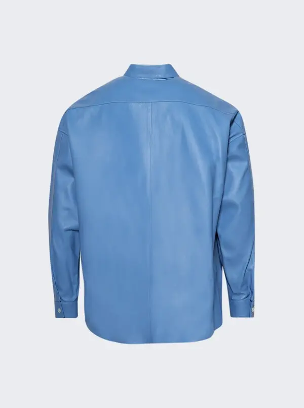 Marni Leather Shirt Iris - Blue