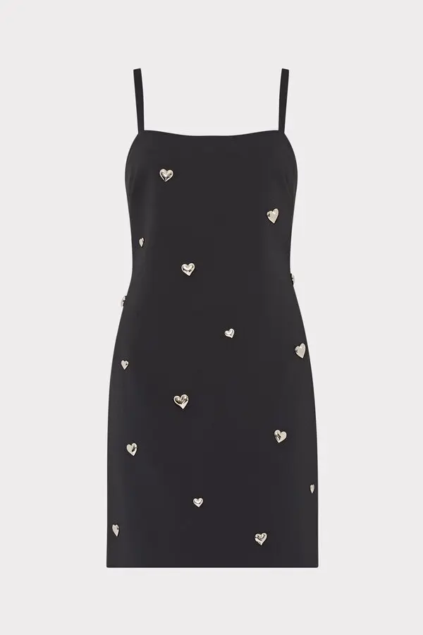 MILLY Colette Heart Appliqué Mini Dress