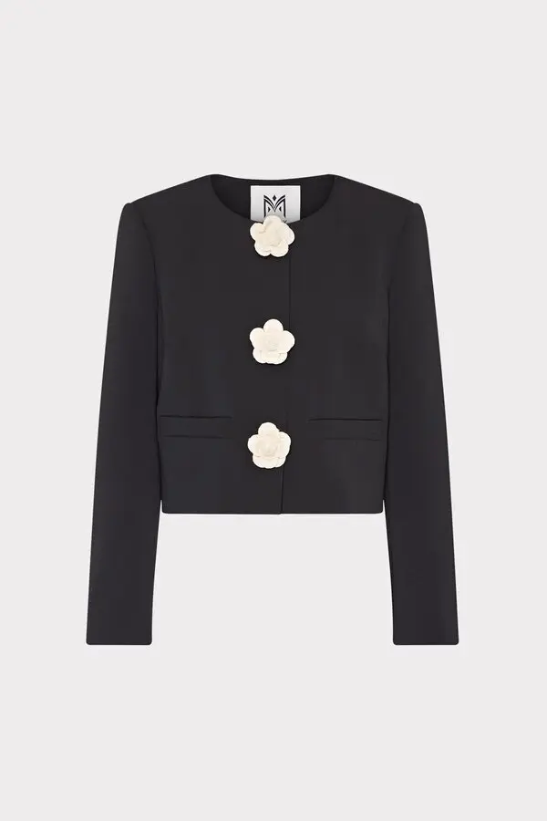 MILLY Selena Applique Cropped Jacket