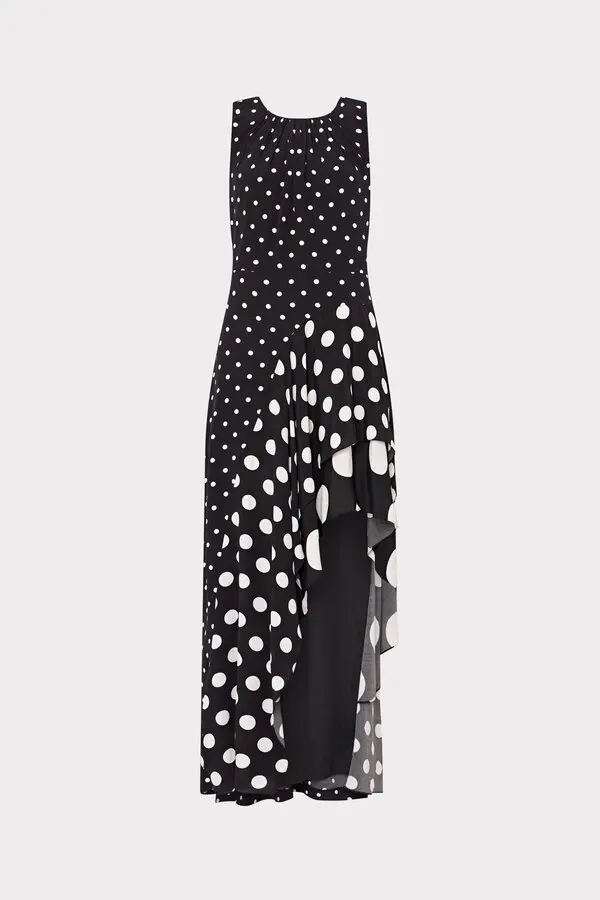 MILLY Spencer Polka Dot Midi Dress
