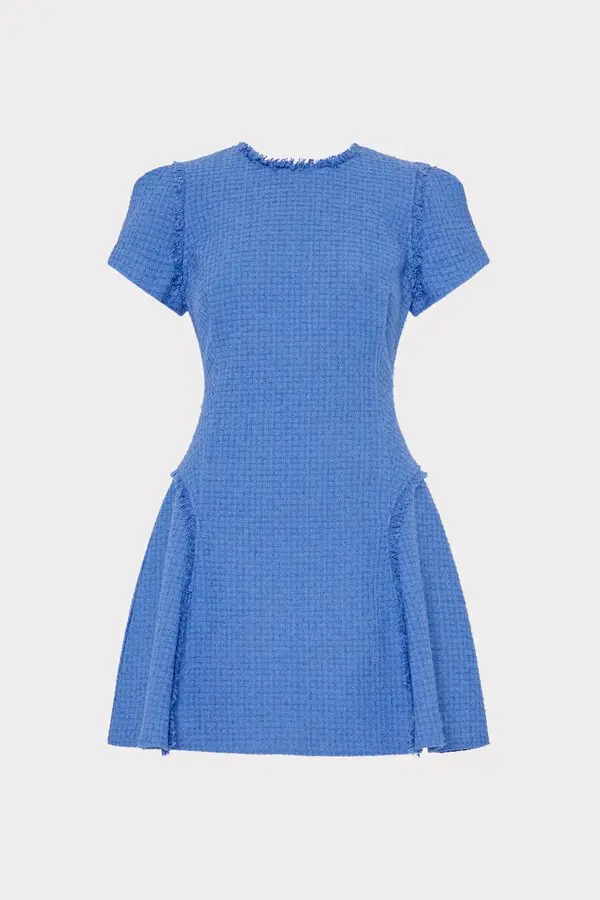 MILLY Samara Boucle Mini Dress - Blue