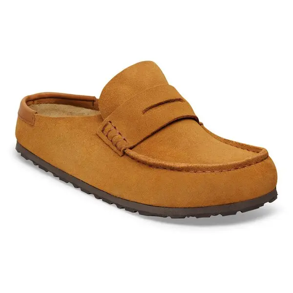 BIRKENSTOCK Naples Wrapped Suede Nubuck Loafer By - Mink