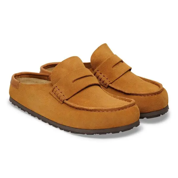 BIRKENSTOCK Naples Wrapped Suede Nubuck Loafer By - Mink