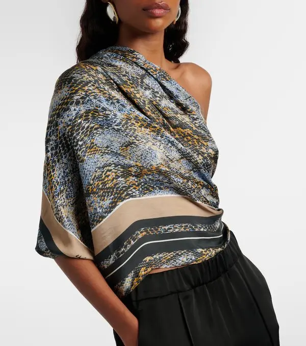 Christopher Esber Snake-print Silk Scarf