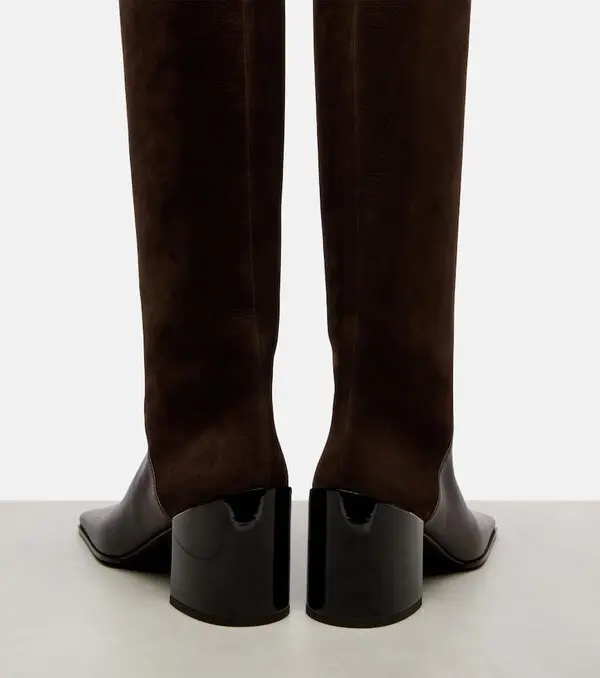 Alaïa Leather Knee-high Boots - Brown