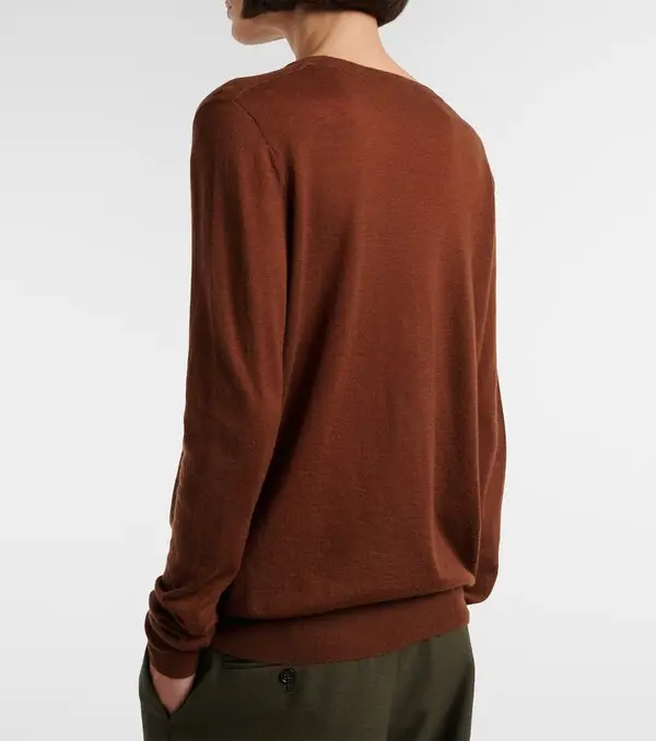 JOSEPH Cashmere V-neck Sweater - Brown