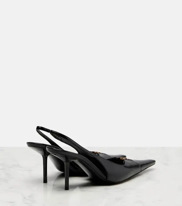 Saint Laurent Babylone Breteuil 75 Slingback Pumps - Black