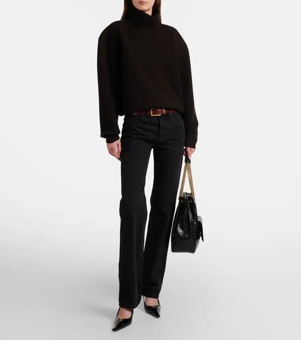Saint Laurent Babylone Breteuil 75 Slingback Pumps - Black