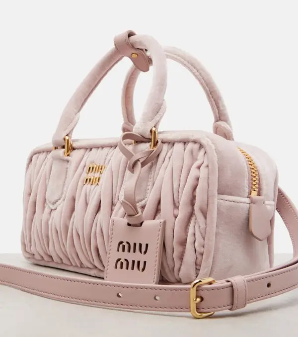 Miu Miu Arcadie Small Suede Top-handle Bag