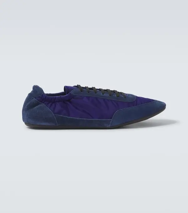 Prada Re-nylon And Suede Sneakers - Blue