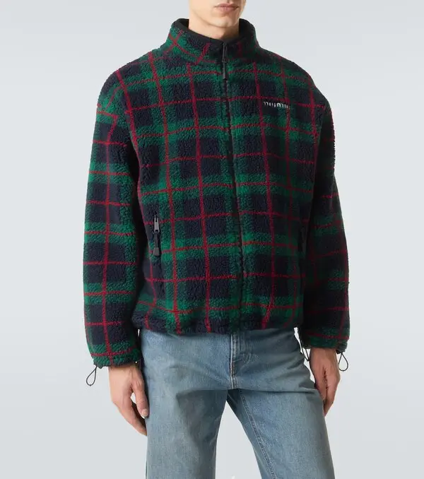 Miu Miu Checked Teddy Jacket