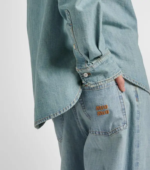 Miu Miu Logo Chambray Shirt