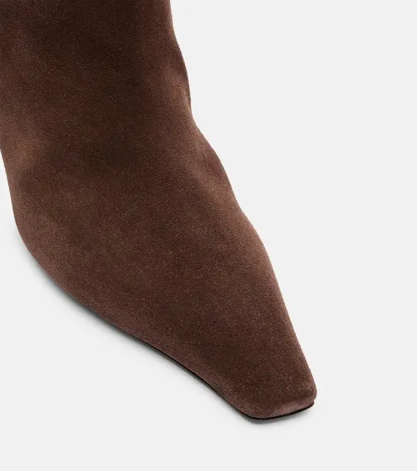 Amina Muaddi Jamie 25 Suede Ankle Boots