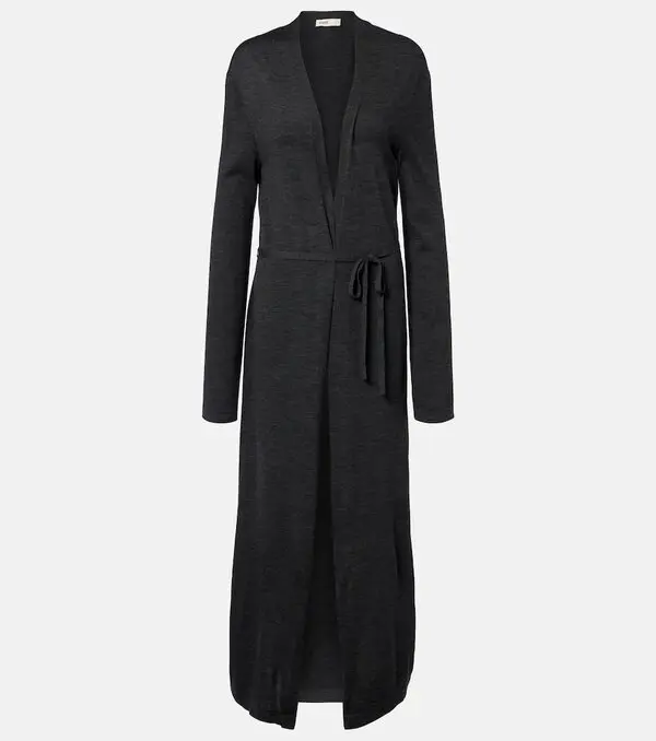 Khaite Wool Wrap Cardigan - Grey