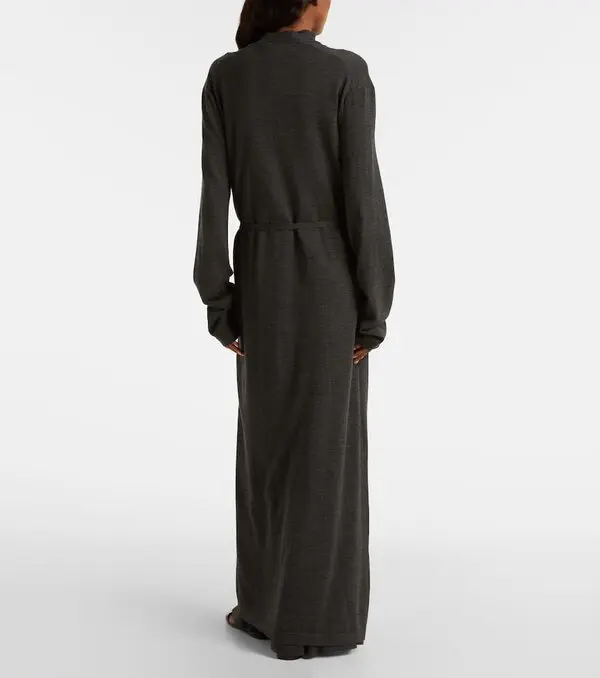 Khaite Wool Wrap Cardigan - Grey