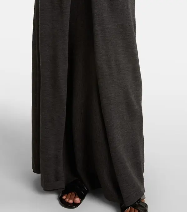 Khaite Wool Wrap Cardigan - Grey