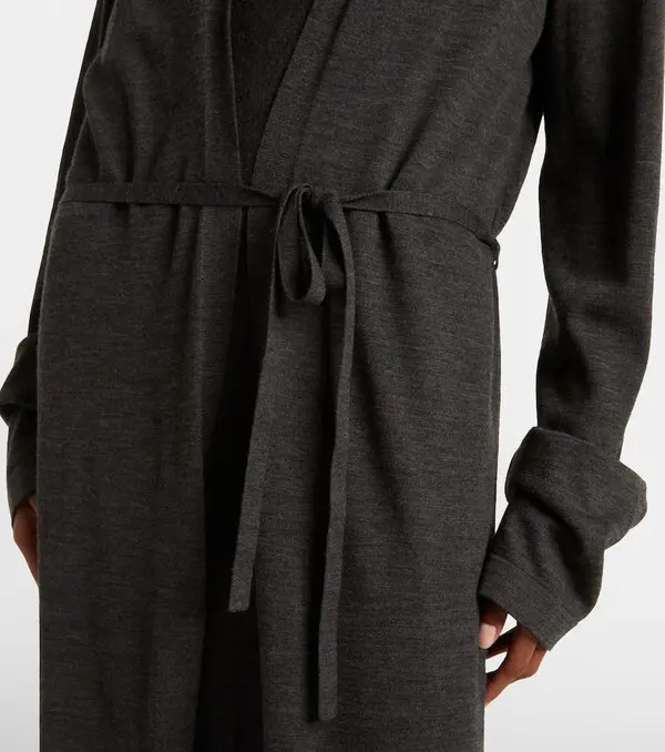 Khaite Wool Wrap Cardigan - Grey