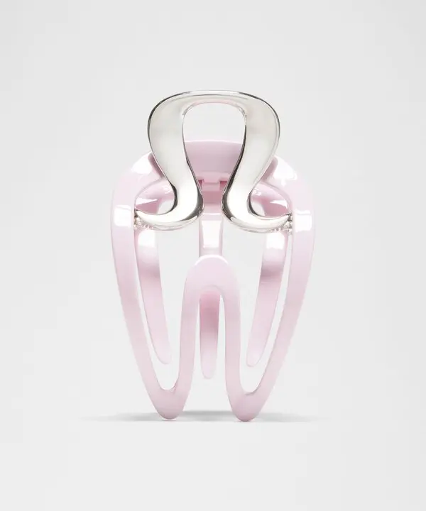 Lululemon Yoga Claw Hair Clip - Pink Pearl/silver