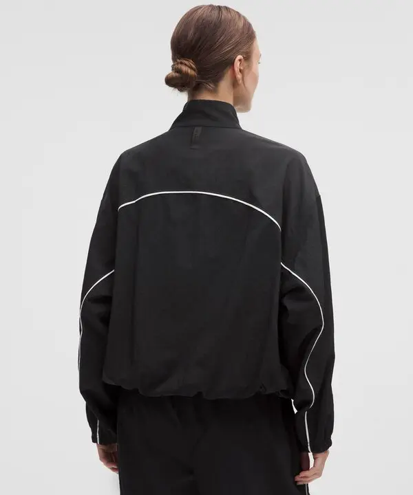 Lululemon License To Train Woven Oversized Track Jacket - Black/white