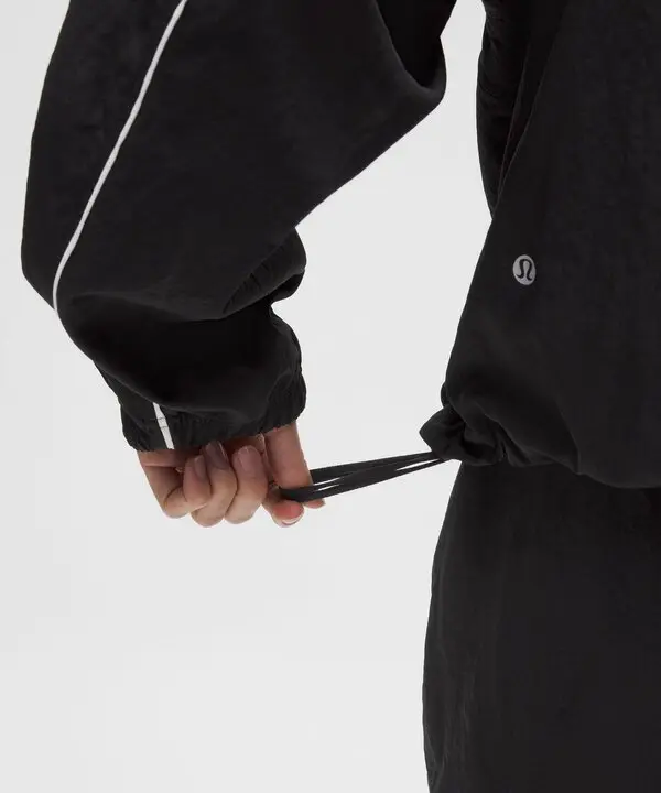 Lululemon License To Train Woven Oversized Track Jacket - Black/white