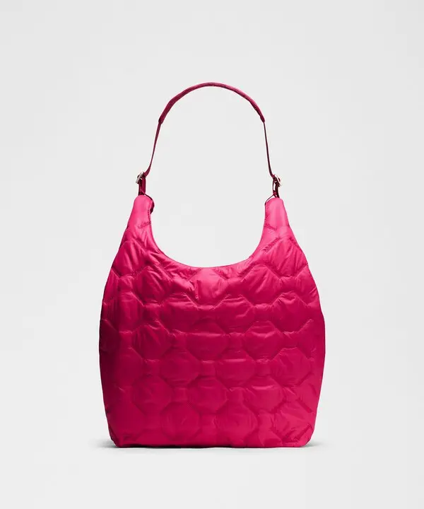 Lululemon Quilted Shoulder Bag With Logo Detail - Berry Rumble