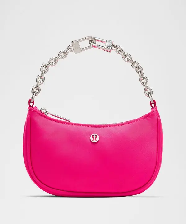 Lululemon City Essentials Nano Shoulder Bag - Flamingo Fun/silver