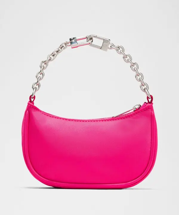 Lululemon City Essentials Nano Shoulder Bag - Flamingo Fun/silver