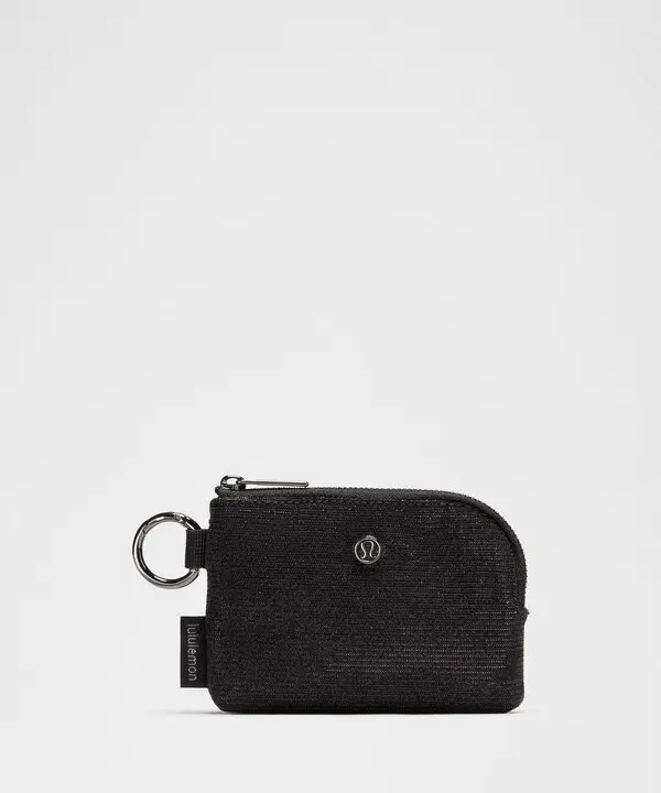 Lululemon Clippable Card Pouch - Black/gunmetal