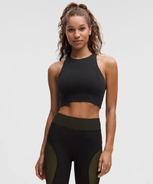 Lululemon Revealknit Cropped Tank Top - Black