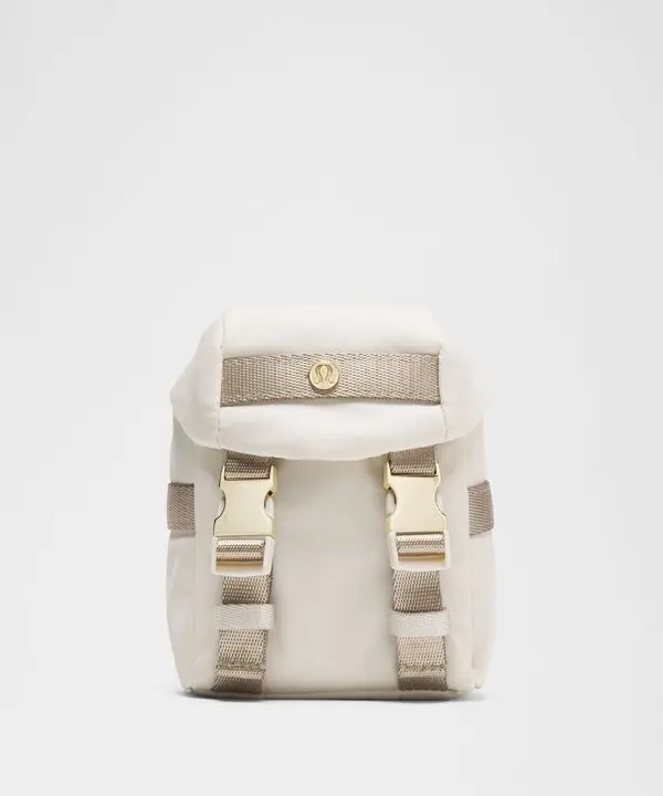 Lululemon Wunderlust Nano Backpack - Light Ivory/wacky Khaki/gold
