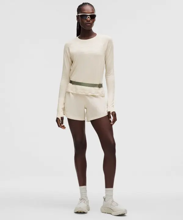 Lululemon Swiftly Mesh-back Long-sleeve Shirt - Light Ivory/light Ivory