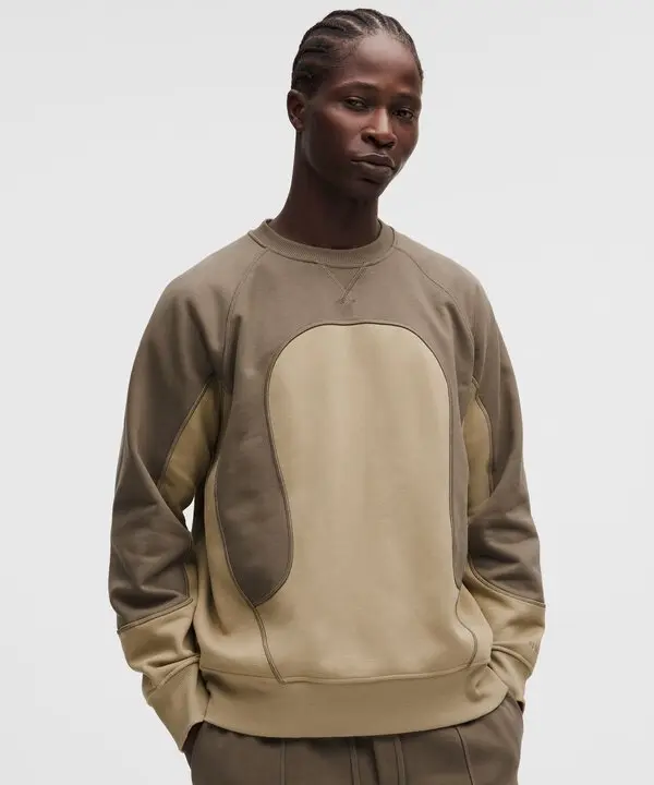 Lululemon Cotton Fleece Oversized Crew - Nomad/sheer Oak