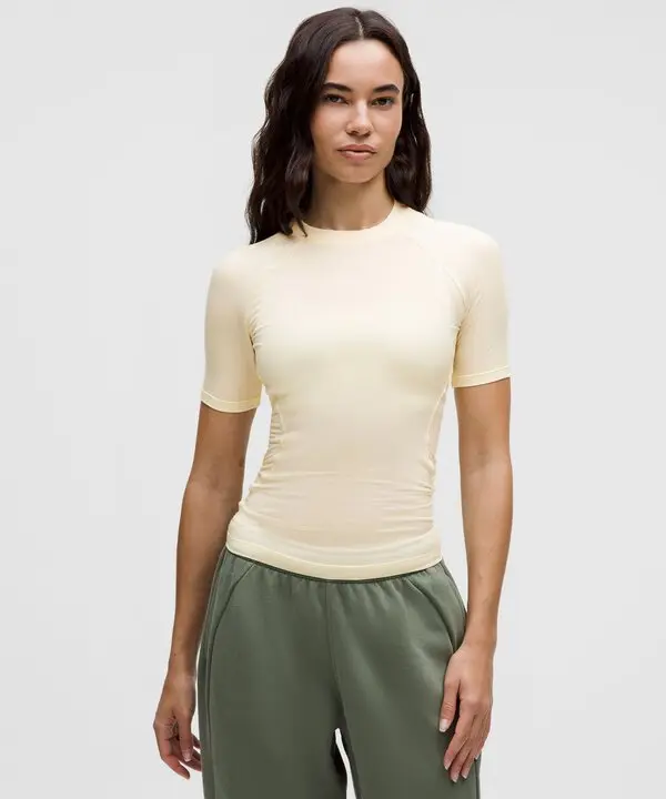 Lululemon Short-sleeve Crewneck Base Layer - Sundance/light Vapor
