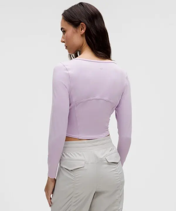 Lululemon Waist-seamed Nulu Long-sleeve Shirt - Lilac Ether